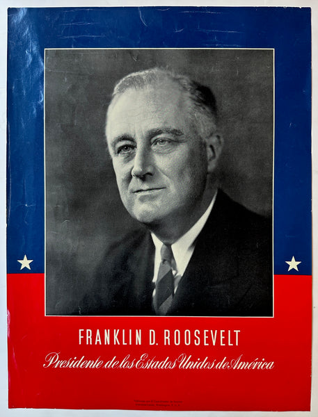 President Franklin D. Roosevelt Poster in Spanish – Poster Museum