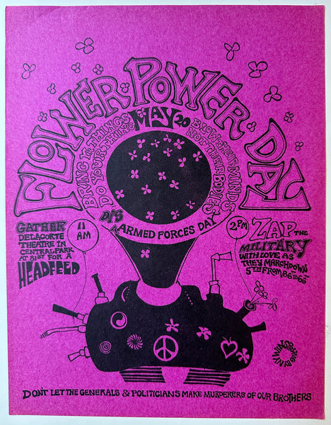 Flower Power Day Poster, Pink – Poster Museum