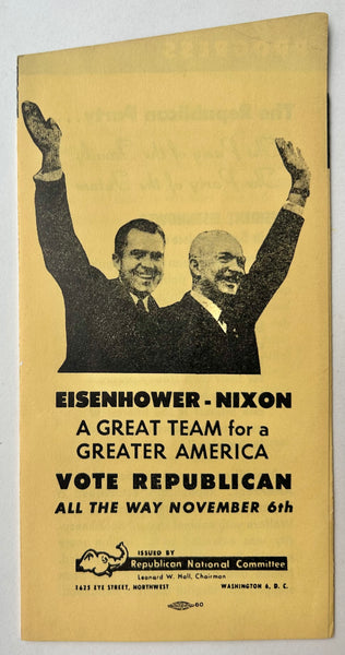 Eisenhower Nixon Campaign Flyer – Poster Museum