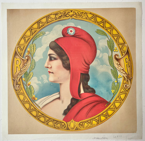 "RF" Portrait of Lady in Red – Poster Museum