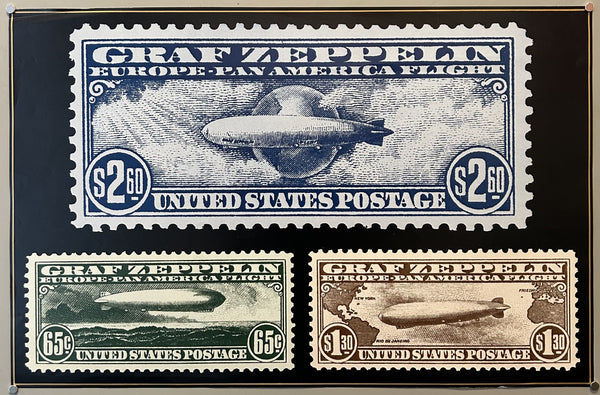 Round Trip Flight of Graf Zeppelin Postage – Poster Museum