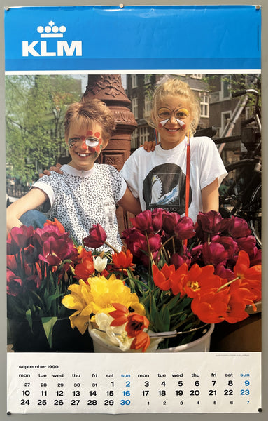 September 1990 KLM Calendar Page – Poster Museum