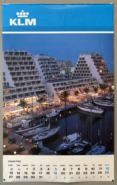 August 1990 KLM Calendar Page – Poster Museum