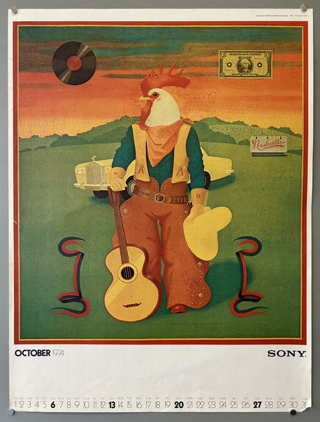 October 1974 Sony Calendar – Poster Museum