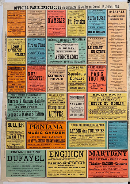 Paris Theatres 1908 (03) – Poster Museum