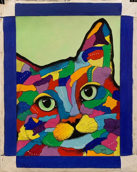 Colorful Cat Painting – Poster Museum