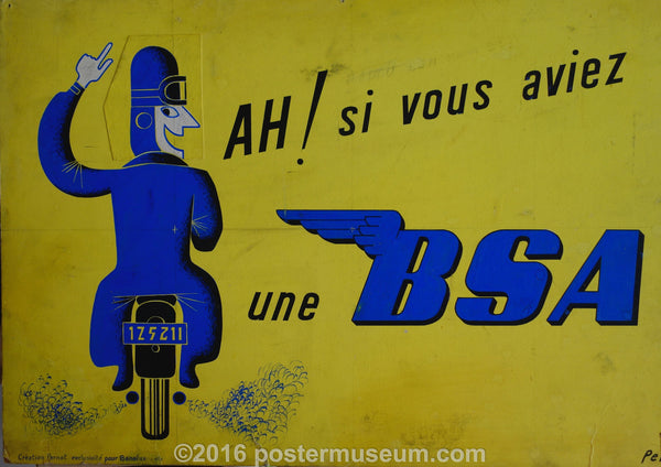 Une BSA (SIGNED) – Poster Museum