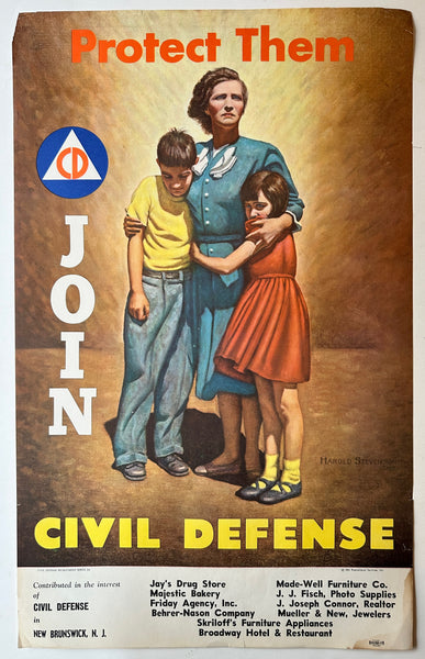 Protect Them Join Civil Defense Poster – Poster Museum