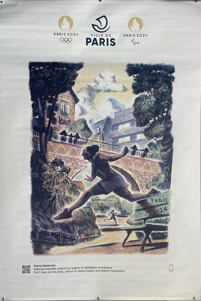 Paris 2024 Cultural Olympiad Don't Step On Grass Poster – Poster Museum