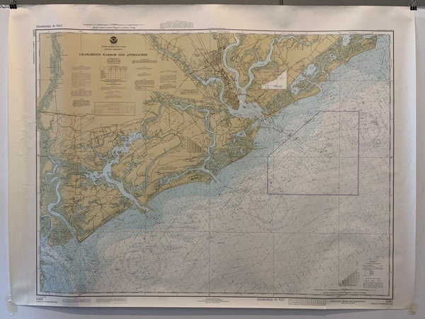 NOAA Charleston Harbor and Approaches Map – Poster Museum