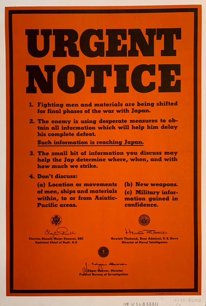 U.S. Urgent Notice – Poster Museum