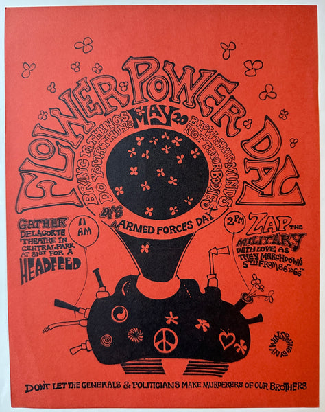 Flower Power Day Poster, Red – Poster Museum