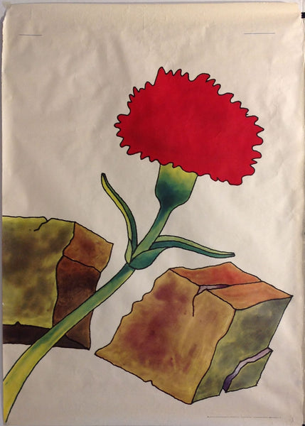 Flower Breaking Brick – Poster Museum